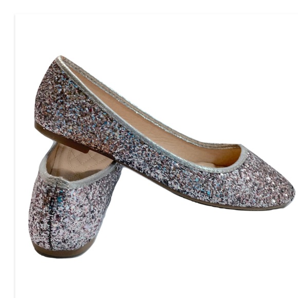 Forever 21 | Shoes | Forever Soft Pink Silver Glitter Ballet Flats ...